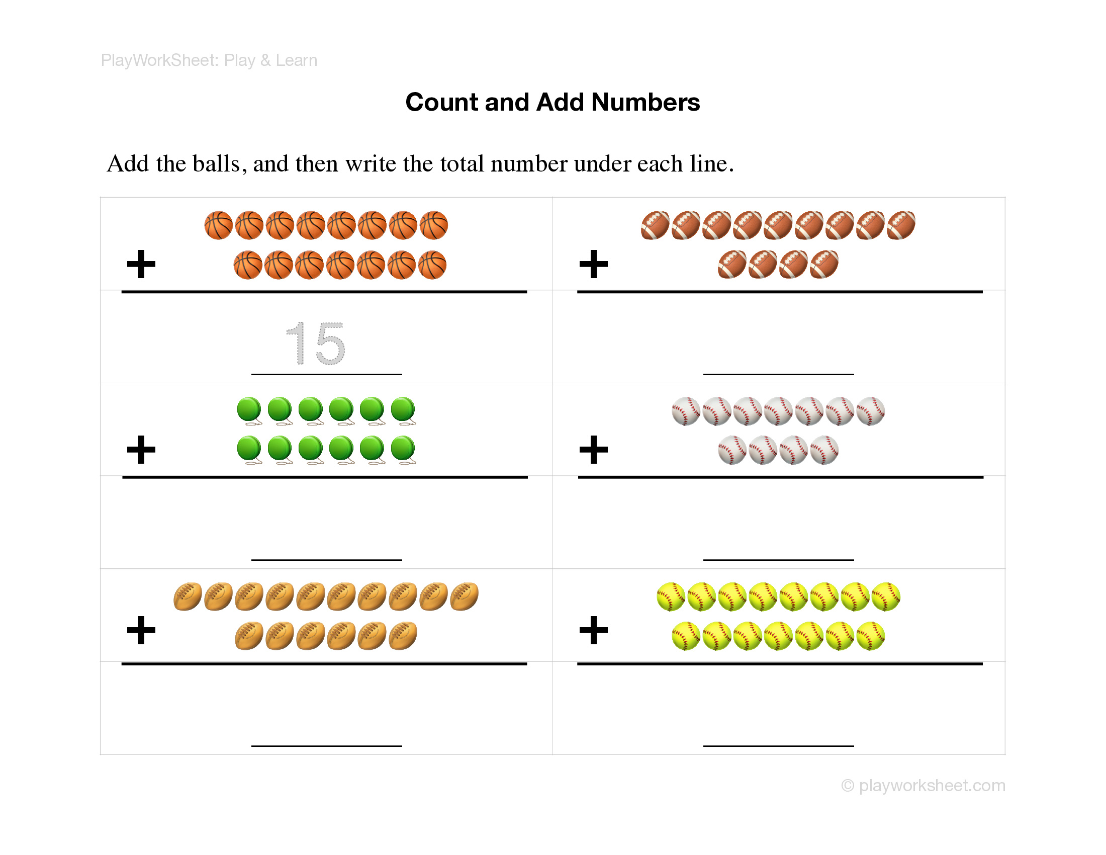 Vertical Addition of Numbers | Free Printables for Kids