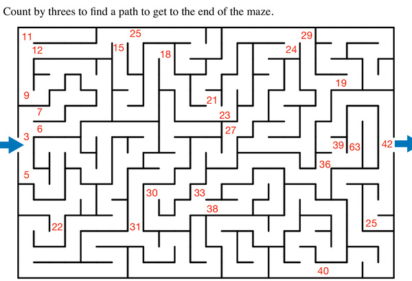 Solve a Maze by Skip Counting | Free Printables for Kids