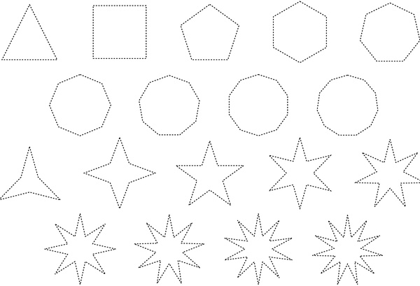 Polygons and Stars Tracing and Coloring Activities to Nurture Fine ...