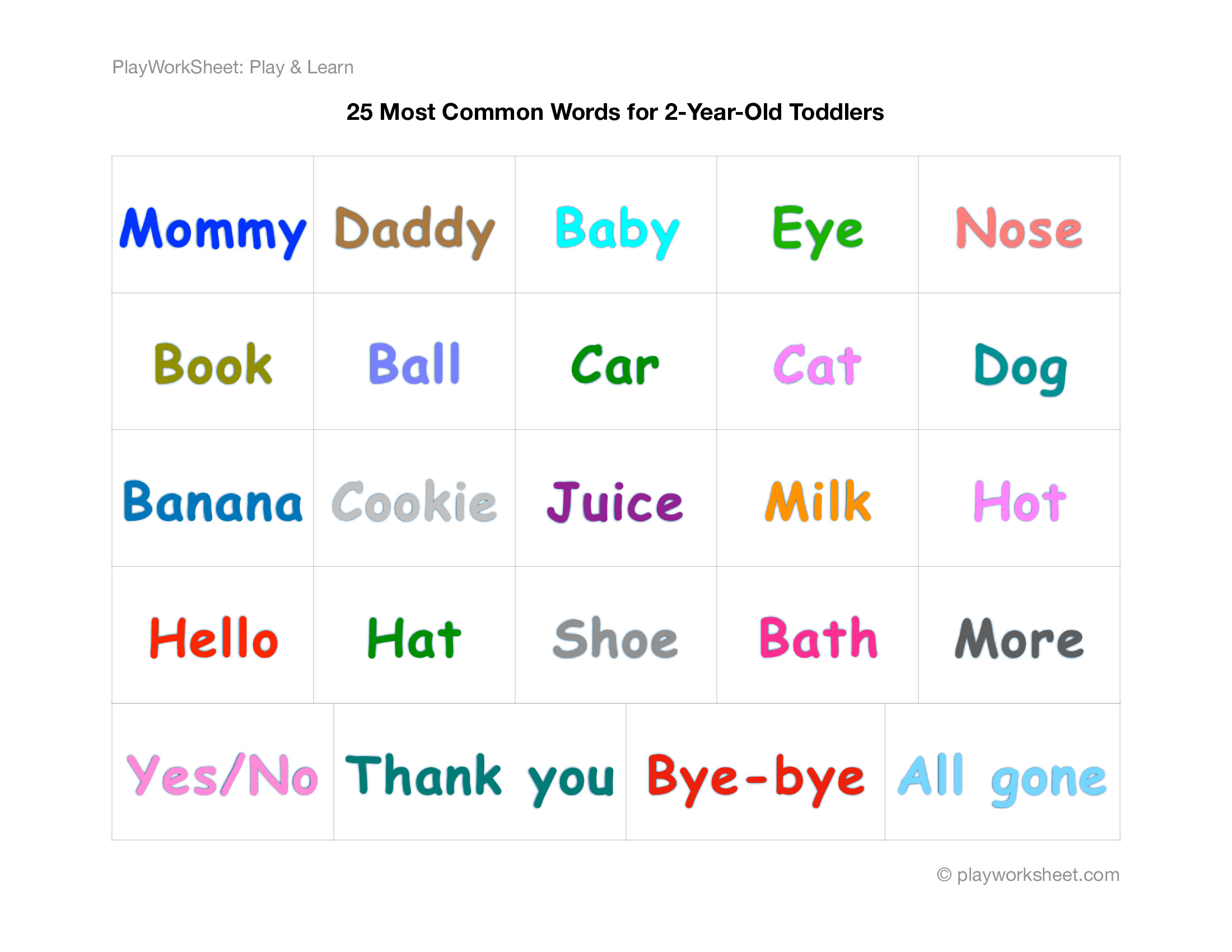 Printable List Of Common Adjectives For Kids Images And Photos Finder